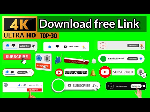 Top 30 | No Copyright, Green Screen Animated Subscribe Button | 100% Free Download