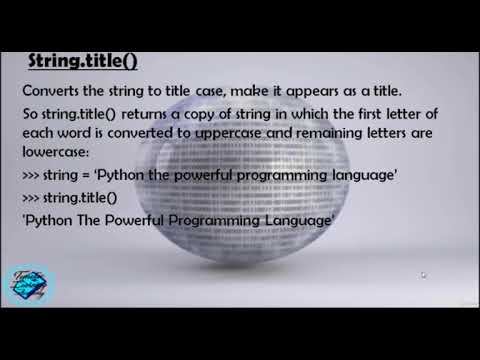Title and Captalize String Function in Python