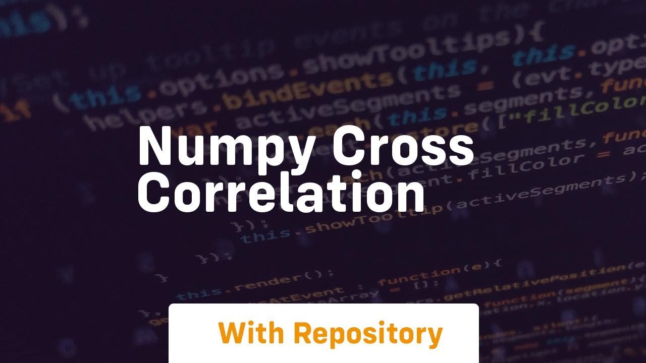 numpy cross correlation