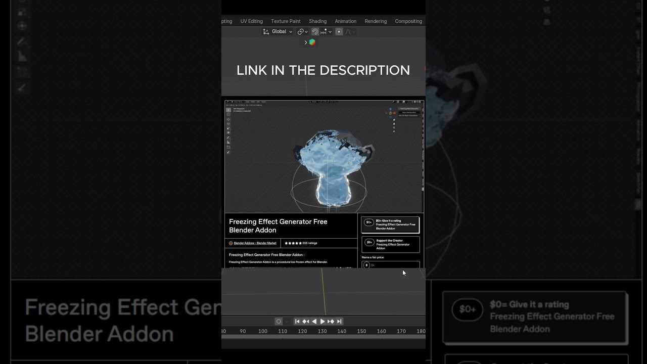 Blender 3D Freezing Effect Generator Free Addon