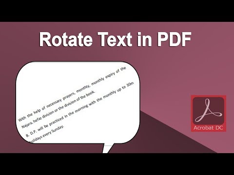 How to Rotate Text and Edit PDF Document using Adobe Acrobat Pro