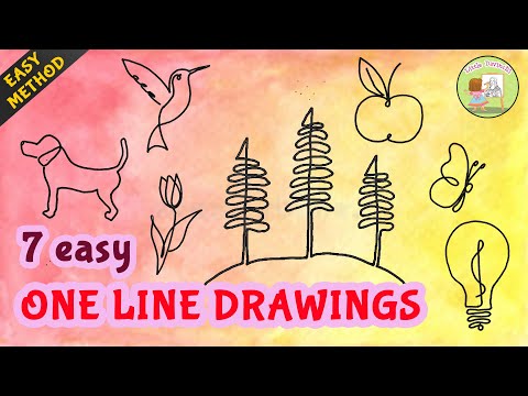 ONE - LINE DRAWINGS FOR KIDS | Easy Step-by-Step Drawing Tutorial for Kids