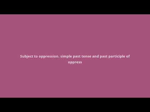 what is the meaning of oppressed
