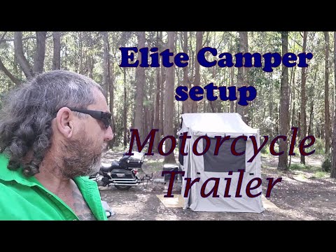 BEST Motorcycle Camper Trailer ELITE CAMPER #harleydavidson #campingaustralia #motorcyclecamping