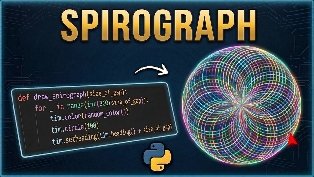 Python Spirograph Project using Turtle Graphics | Beginner Python Project Step-by-Step