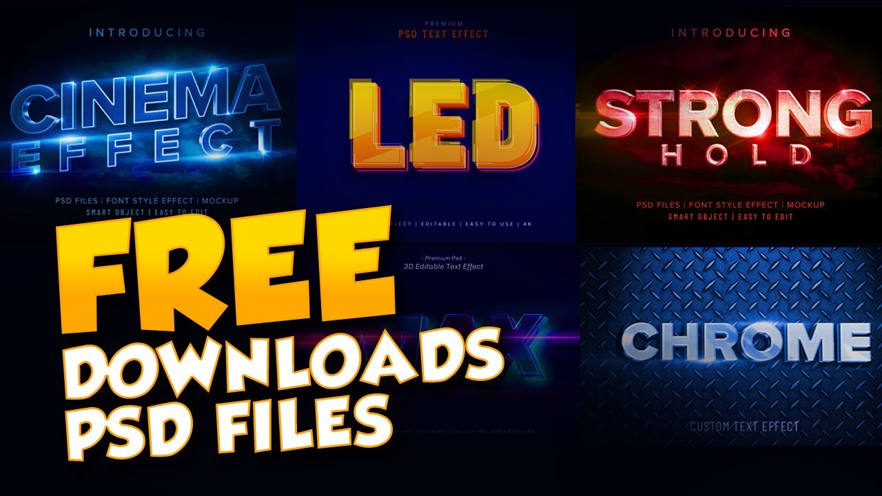 FREE 3D TEXT EFFECT PSD FILE - FREE DOWNLOAD (Part 1)