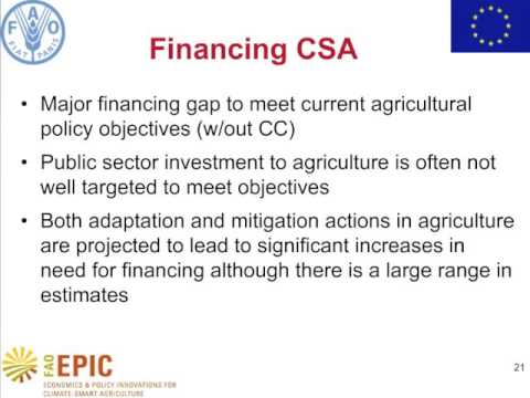 How can agricultural policies best support climate-smart agriculture? (part II) – Leslie Lipper, FAO