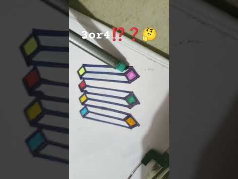 HOW🤔3or4⁉️❓Tried An Easy Drawing Tutorial For Beginners #shorts #art #drawingtips #drawing#funny