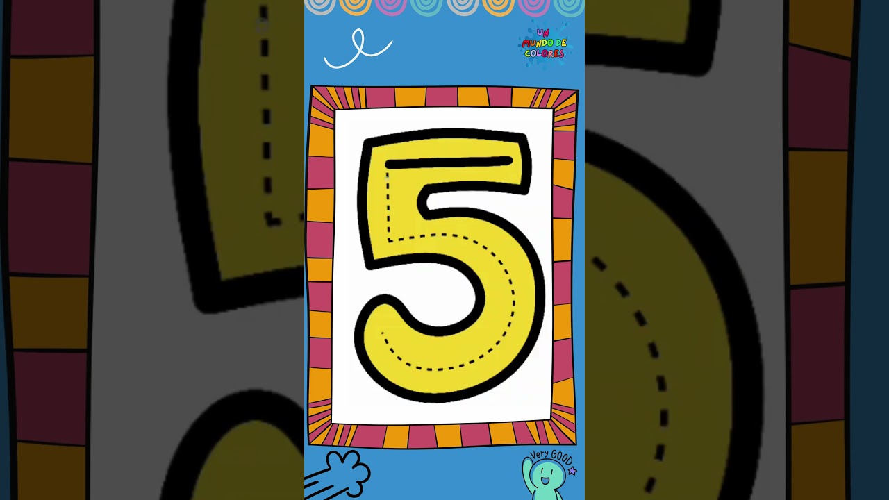 Aprende a escribir el NÚMERO 5, fácil para niños #aprendelosnúmeros