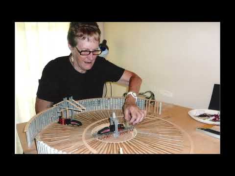 Nelma's construction of the Coal Loader and Roundhouse model
