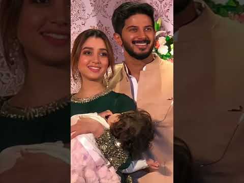 Actor Dulquer Salmaan with wife Amal sufiya & kid #familyphotos #familytime #dulquersalmaan #shorts