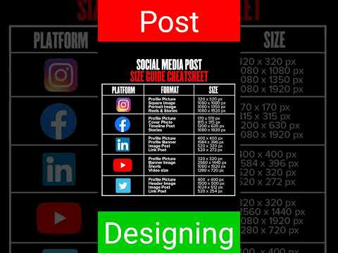 Social Media Post Sizes #post #design #instagram #facebook #snapchat