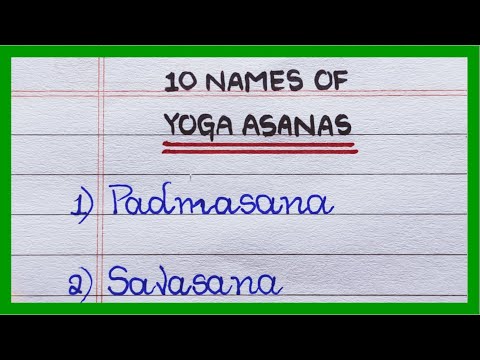 10 Names of Yoga Asanas | in English | List of Yoga Asanas | Names of Yoga Asanas