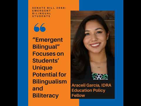 Emergent Bilingual Term – IDRA Testimony Highlights by Araeceli Garcia