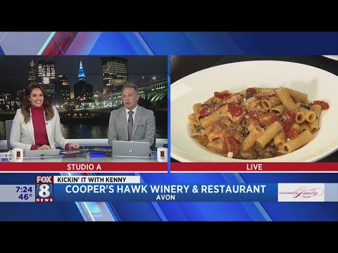 What's on the menu at Cooper's Hawk Winery & Restaurant in Avon