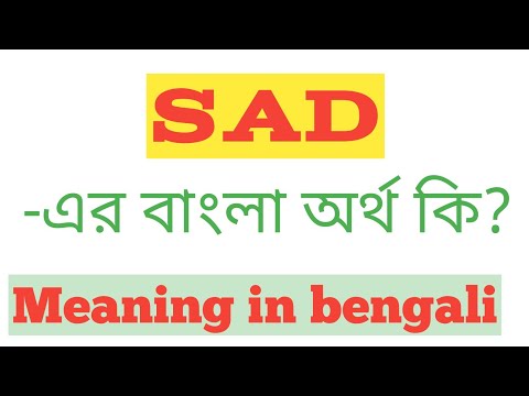 Sad Meaning in Bengali | Sad এর বাংলা অর্থ কি? | Sad Meaning in Bangla.