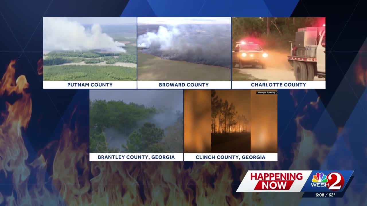 Wildfires burning across Florida, Georgia: Residents flee, homes destroyed