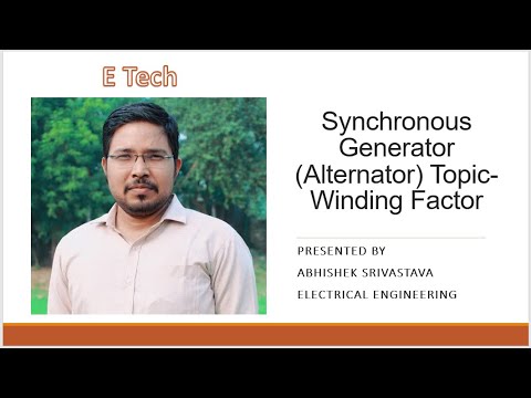 Synchronous Generator (Alternator) Topic- Winding Factor
