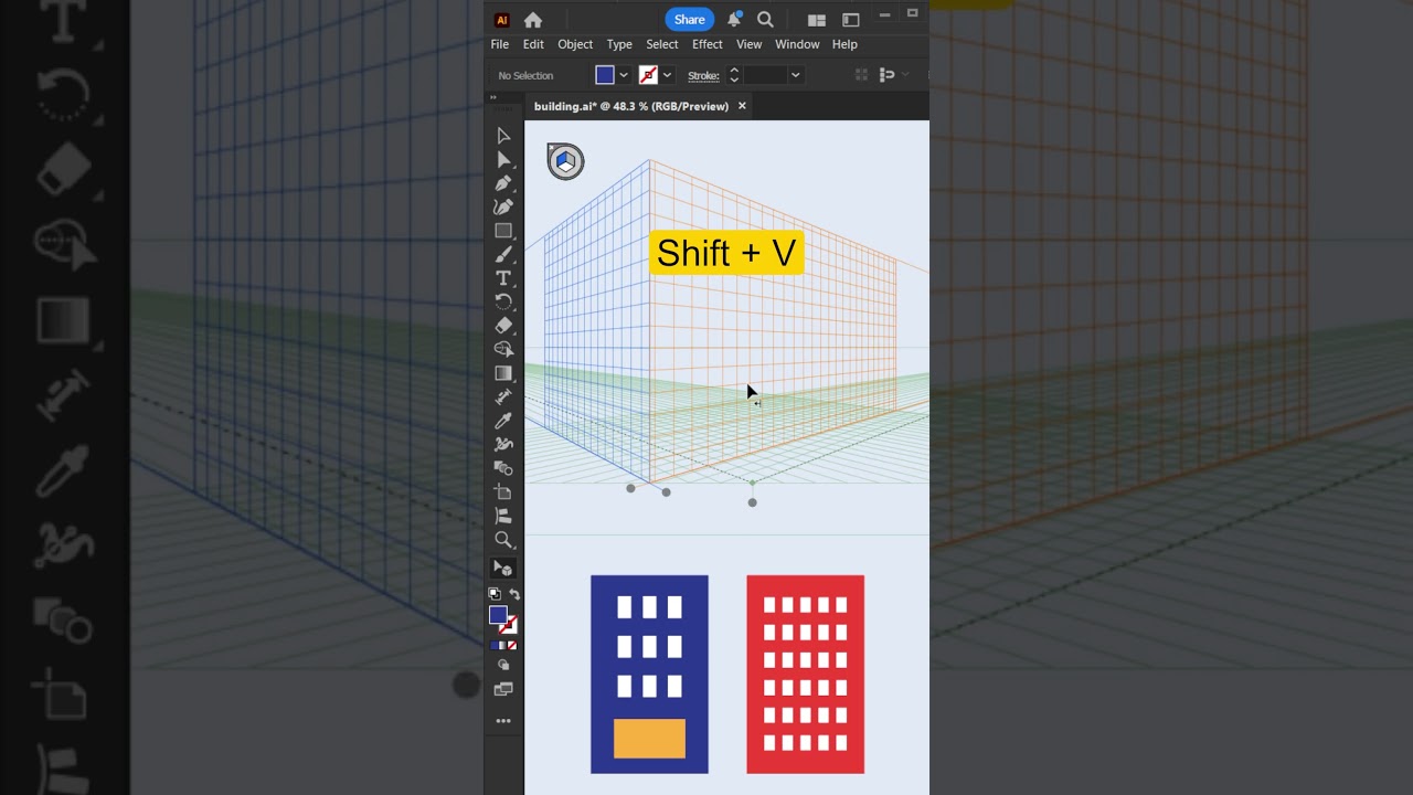 Perspective grid tool in Adobe Illustrator cc Tutorial