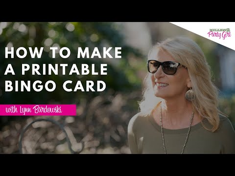 How To Make A Printable Bingo Card for Facebook Parties