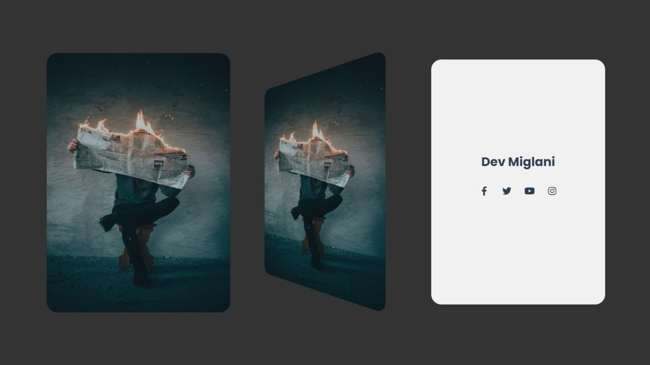 3D Flip Card Effect On Hover Using Only HTML & CSS