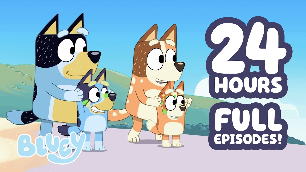 🔴LIVE: 24 HOURS+ Bluey Episodes in HD! ✨ 💙 | Best Bluey Adventures ☀️ | 18 FULL EPISODES | Bluey