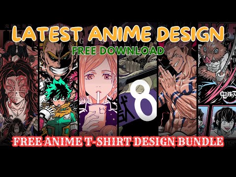 FREE Anime T-Shirt Design Bundle 🔥 | Download HD Art from Jujutsu Kaisen, Demon Slayer and More.