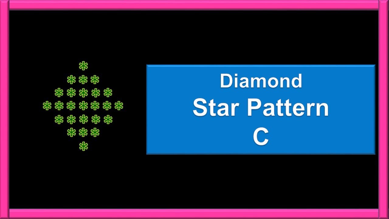 How to print Diamond star '* pattern in C