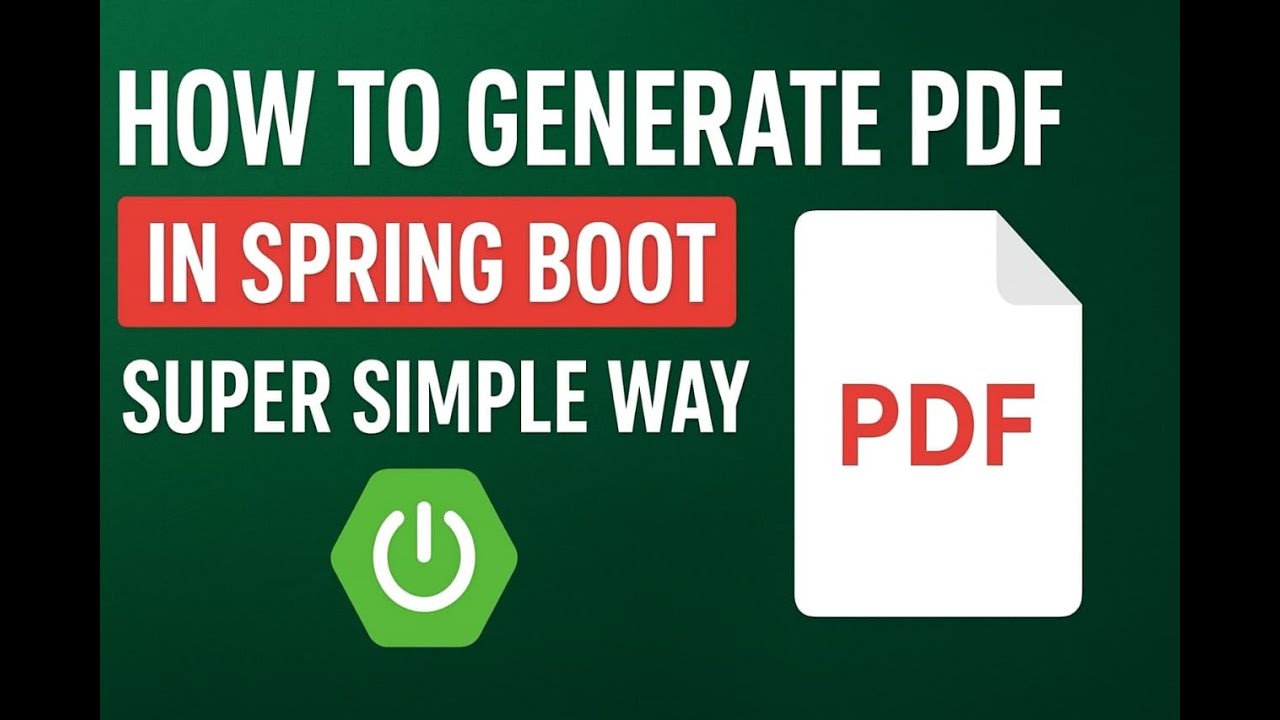 Spring Boot PDF Generation | Easy Tutorial | Create PDF Reports in Java | iText & OpenPDF Example