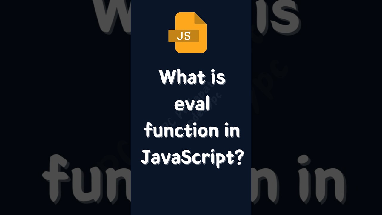 eval function in JavaScript   #coding #shorts