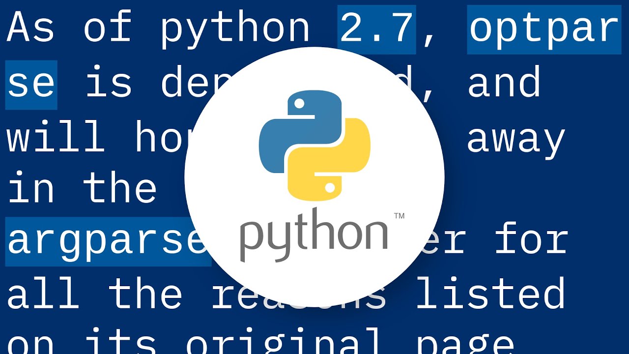 Why use argparse rather than optparse?