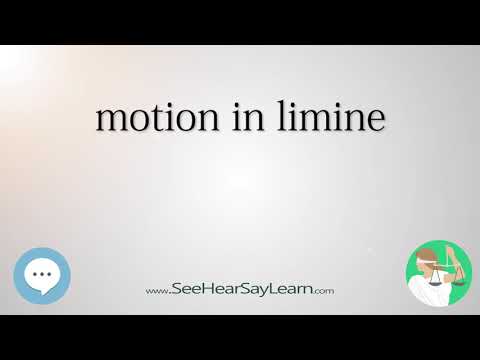 motion in limine ๐