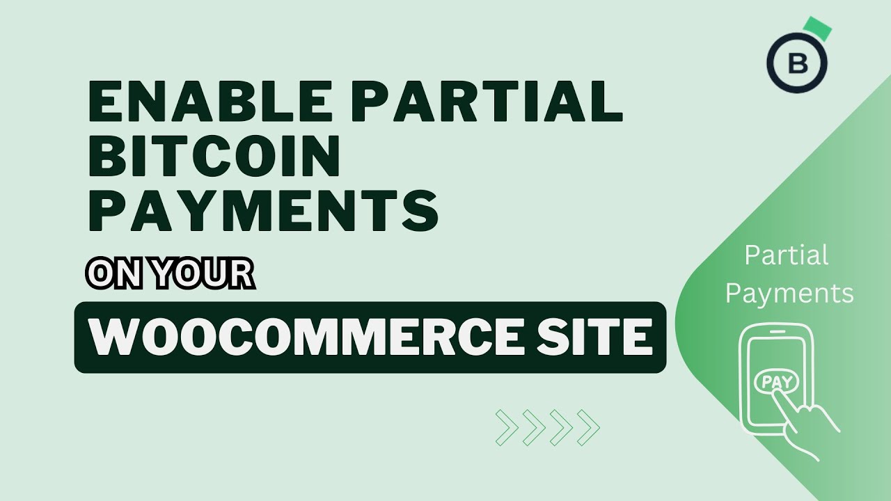 Enable Partial Bitcoin Payments on WooCommerce site with Blockonomics—No Extra Plugins