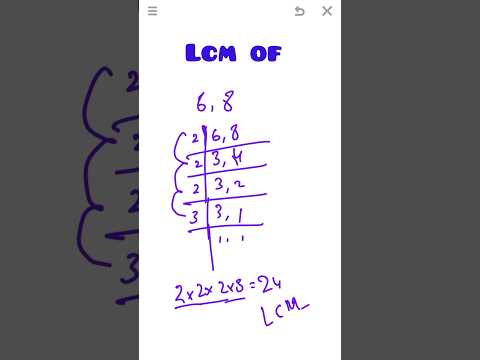 Find LCM 6 and 8 #factorsandmultiples #lcm #hcf #primenumbers
