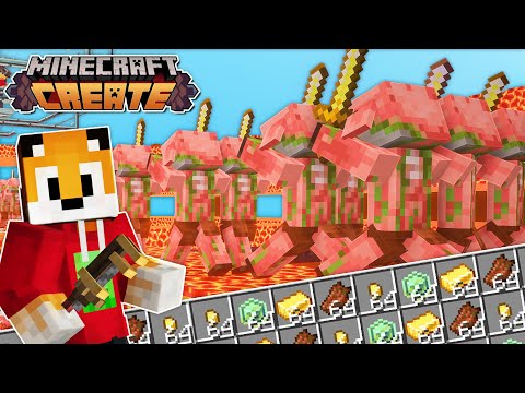 Ultimate Minecraft Create Mod Gold & XP Farming on Nether Roof - Video ...