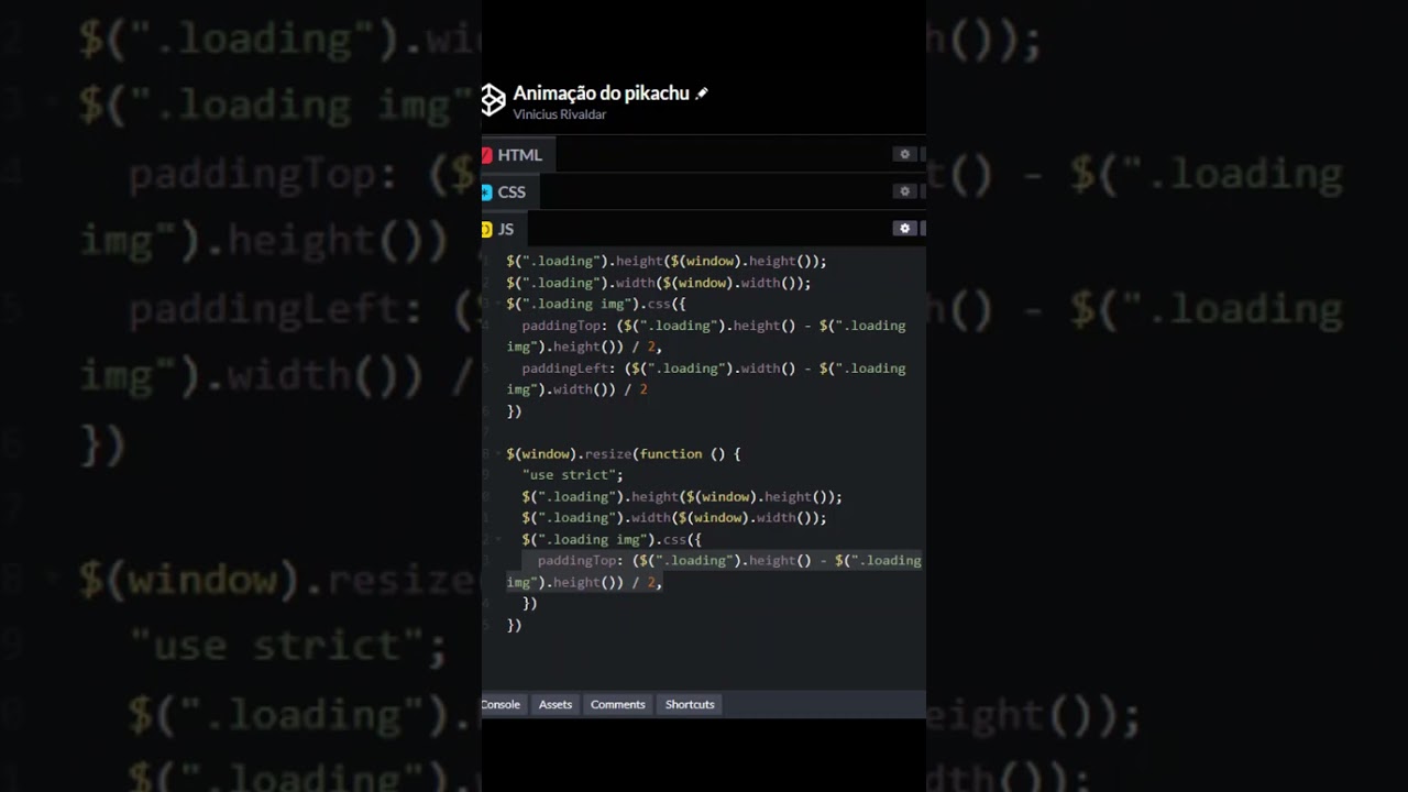Programando Pikachu Animado |  HTML  CSS  JavaScript #html #css  #javascript #atributoshtml5
