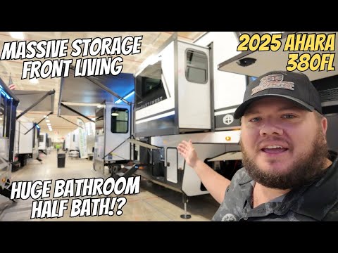 MASSIVE STORAGE & Half Bath! 2025 Ahara 380FL | Front Living 5th Wheel