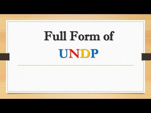 Full Form of UNDP || Did You Know?