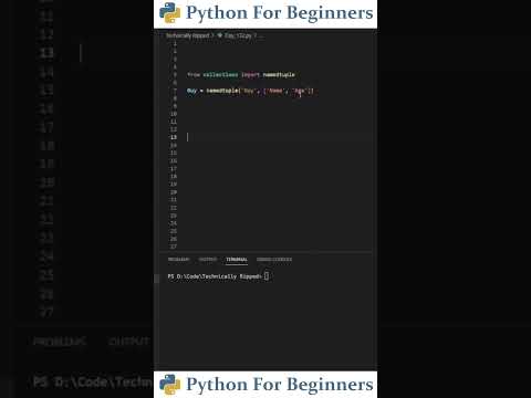Named Tuples In Python | Python Tutorial