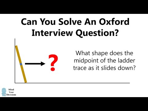 Ladder Math Problem and Solution | Oxford Interview Questions