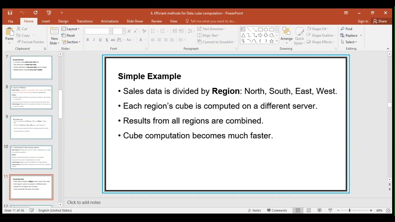 9  Efficient Cube computation methods