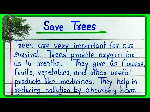 Essay on save trees in English | Save trees essay writing | Sava trees paragraph | Save trees