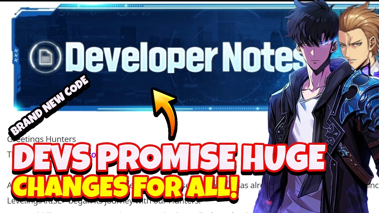 NEW CODE & DEV NOTE! HUGE PROMISES BUT CAN THEY DELIVER?! Comment Below! [Solo Leveling: Arise]