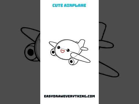 Cute airplane drawing #easytodraw #cutedraws #drawinglessons