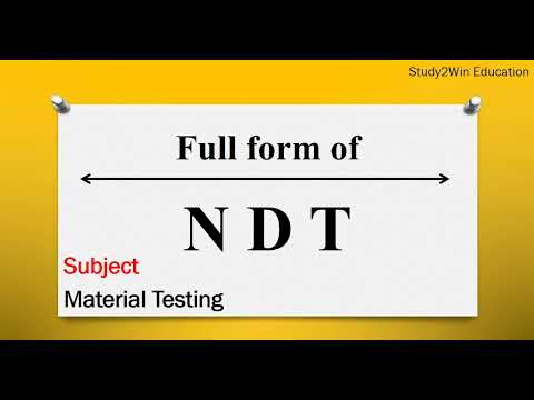 NDT ka full form | Full form of NDT in English | Subject - Material Testing
