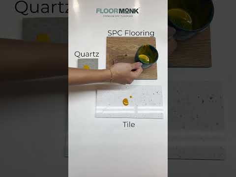 SPC vs Quartz vs Tiles | Which Flooring is the Best | SPC flooring Turmeric Test | Kitchen Flooring