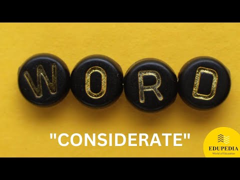 Tool to Remember Forever : English Word "CONSIDERATE" | Vocabulary