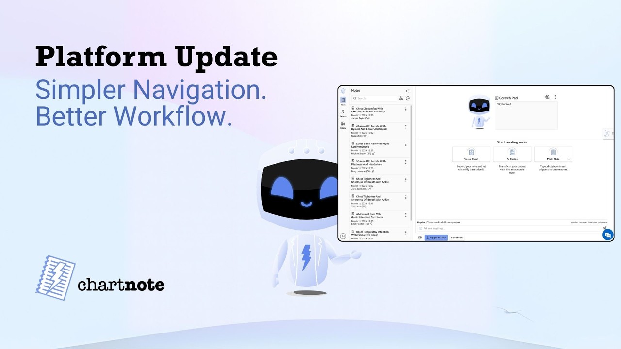 Introducing the New Chartnote | Simpler Navigation, Better Workflow