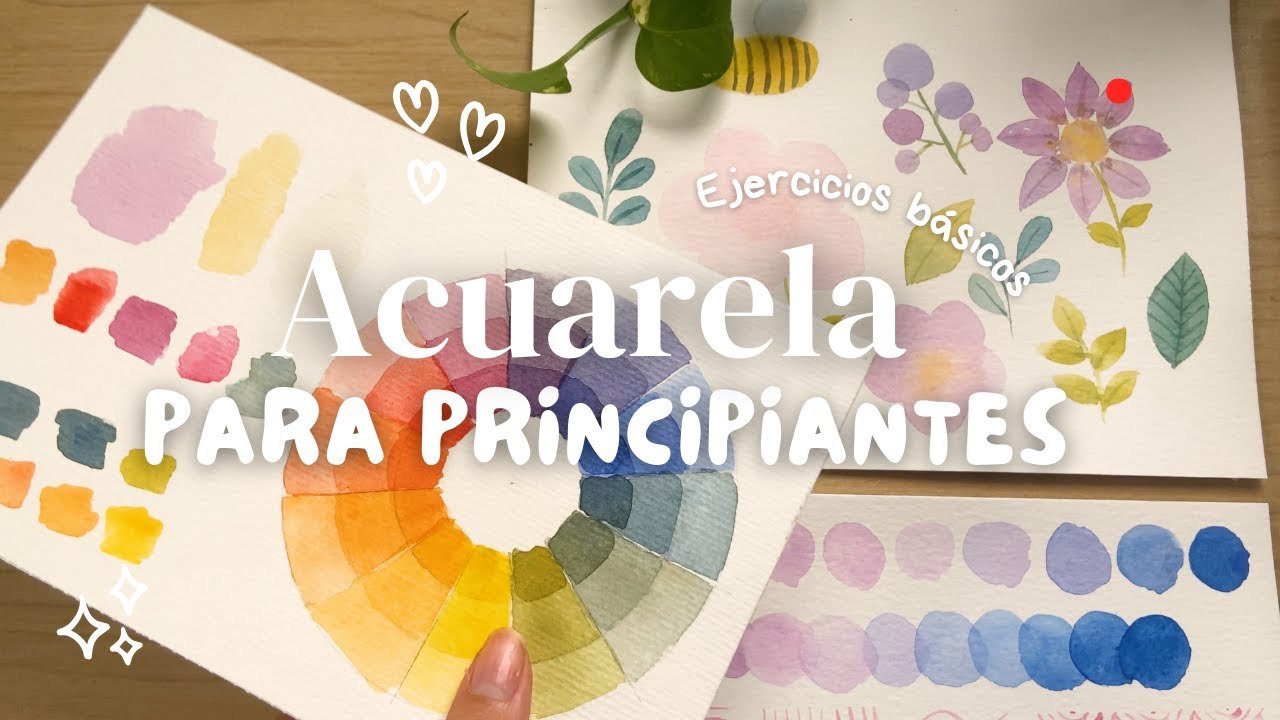 Watercolor for BEGINNERS💖⎟ Basic exercises to start painting 🎨