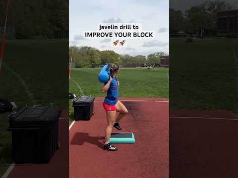 try this javelin drill to improve your block💥(hip positions look better in the drill) #javelin